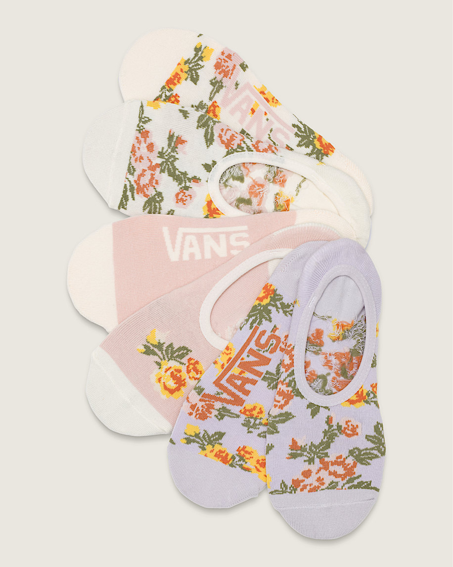Kids Printed Canoodle Socks 3-Pack in Sepia Rose Pink / Purple / White ...