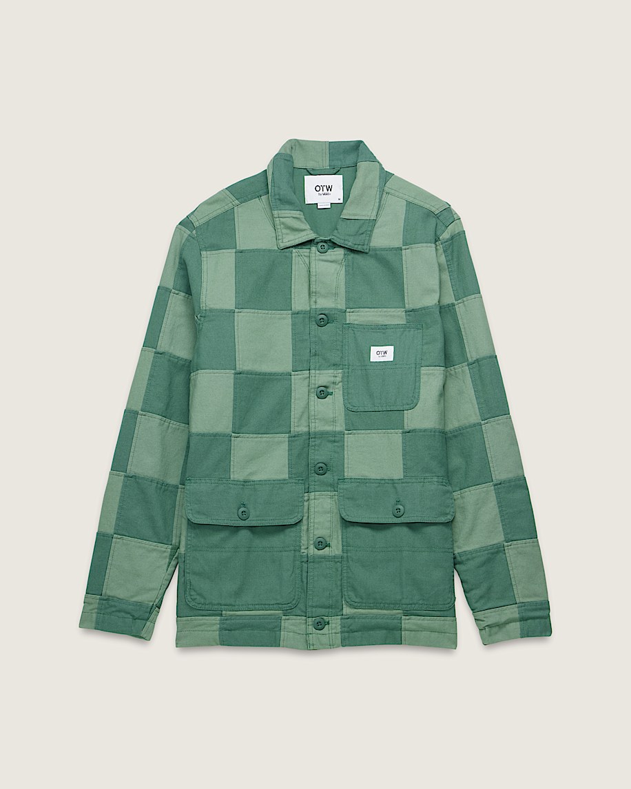 OTW Patchwork Drill Chore Coat in Myrtle Green | Vans