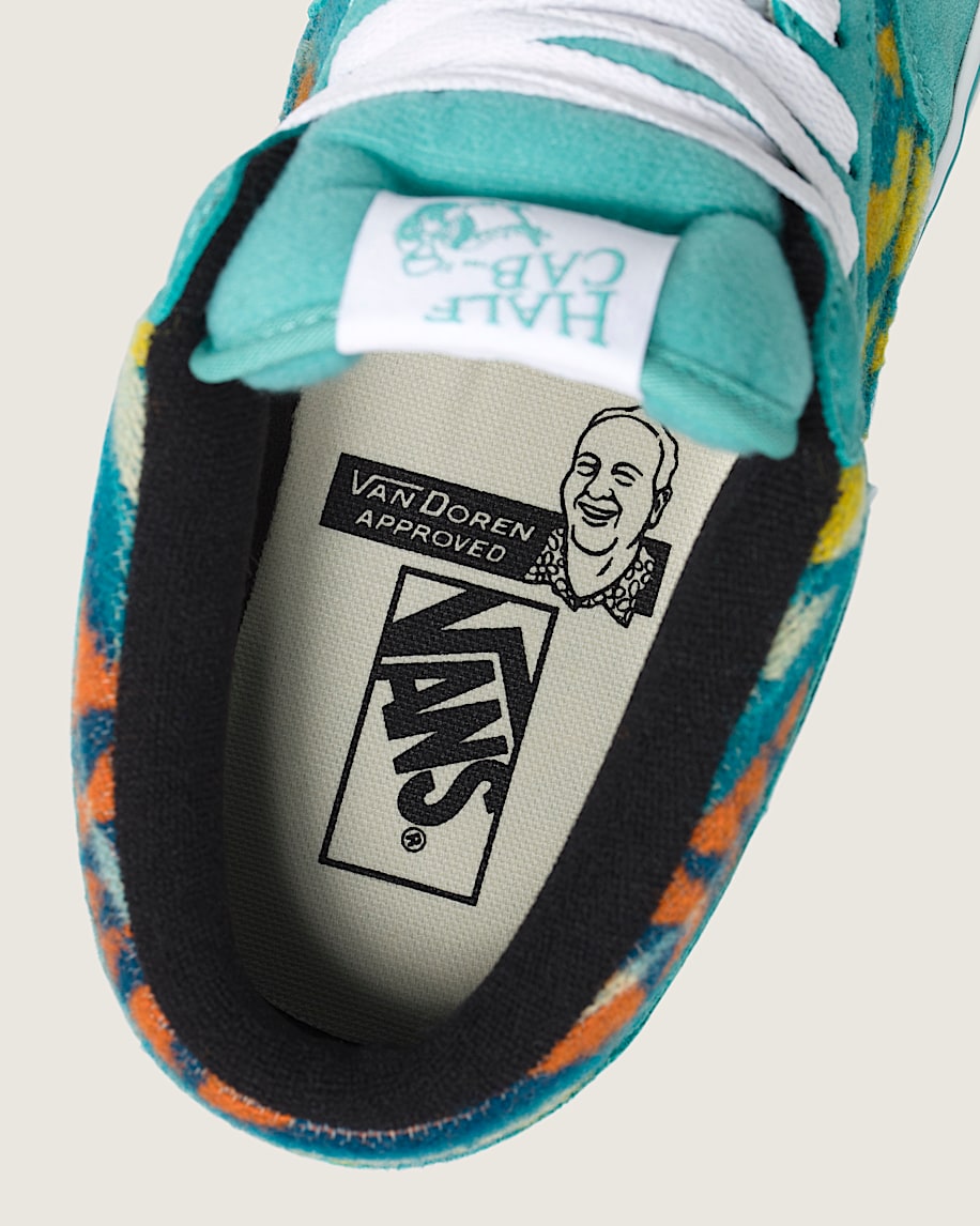 Van Doren Approved X All Nations Half Cab Shoe in Turquoise Blue | Vans