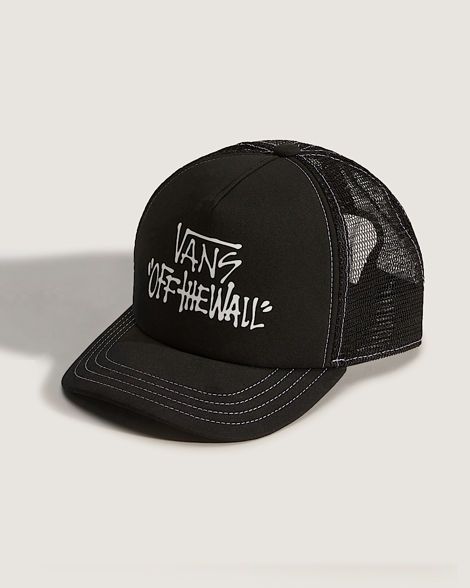 Kids Vans Pop Trucker Hat en Black | Vans CA