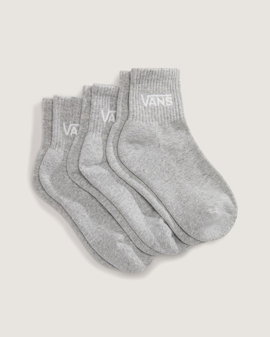 Kids Classic Half Crew Socks 3-Pack in Heather Grey | Vans