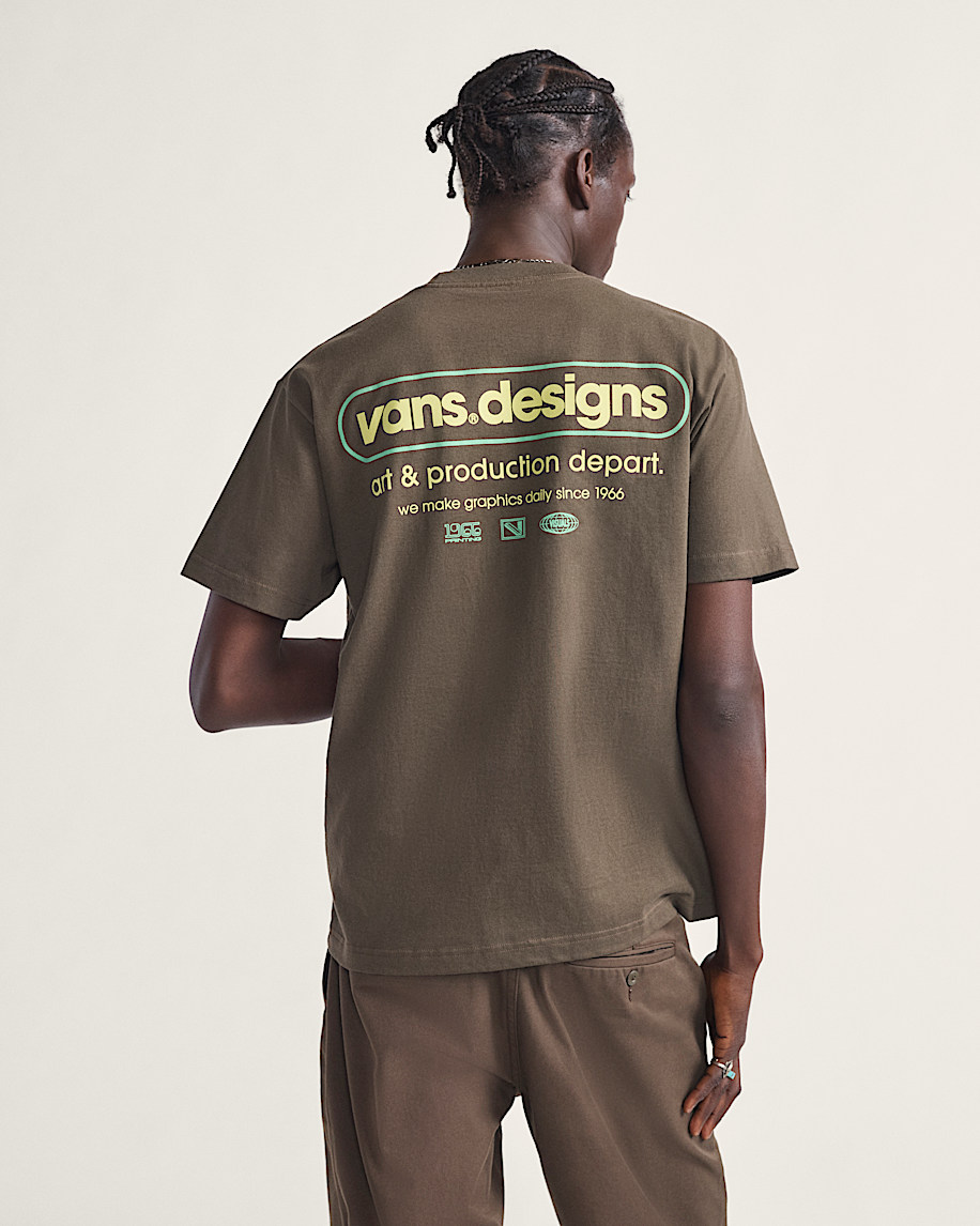 Art Production T-Shirt in Coal Brown | Vans