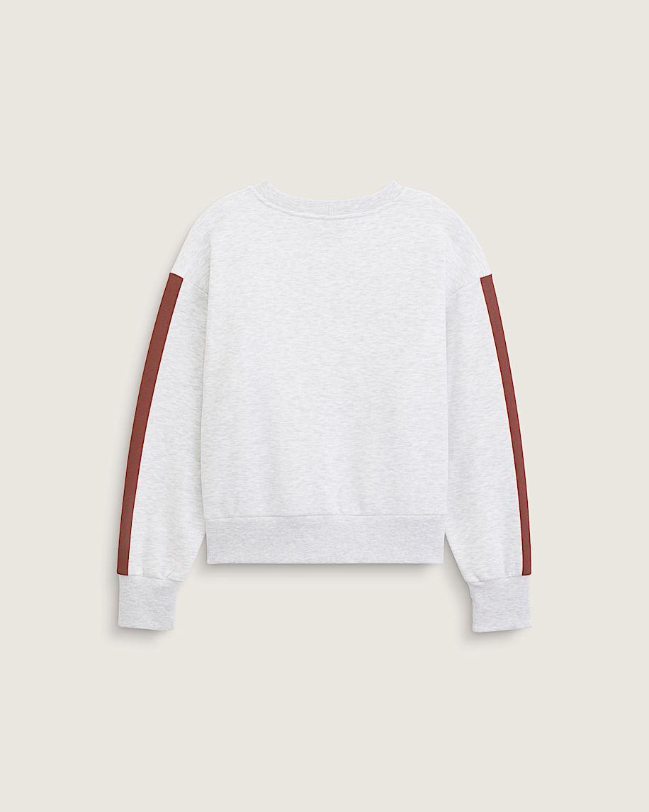 Faster Crew Sweatshirt en Heather White / Port Royal Red | Vans CA