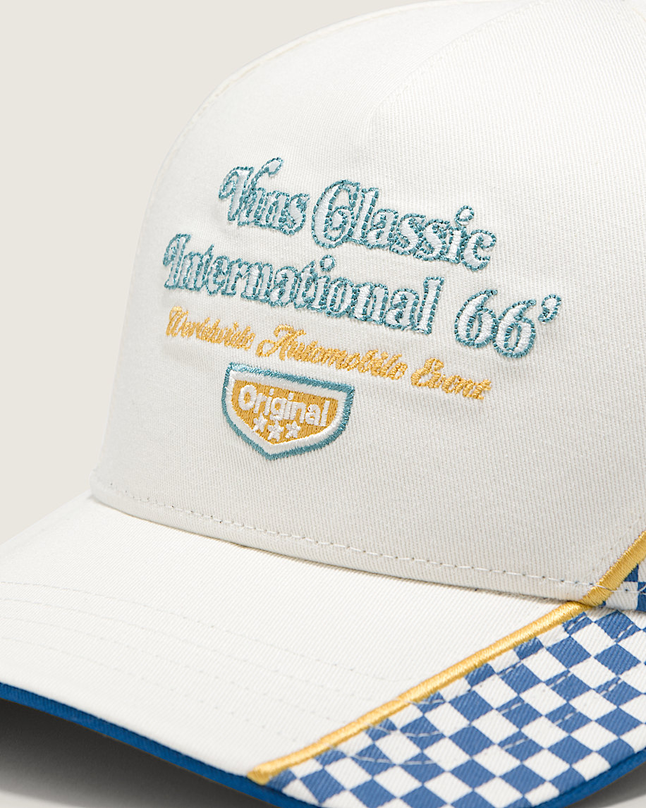 Vans Classic Strapback Hat in White / Blue | Vans