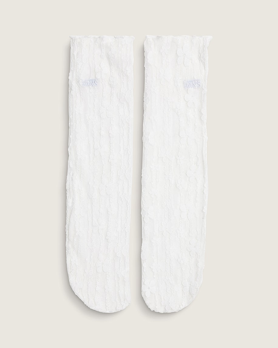 Lacy Half Crew Socks in White | Vans