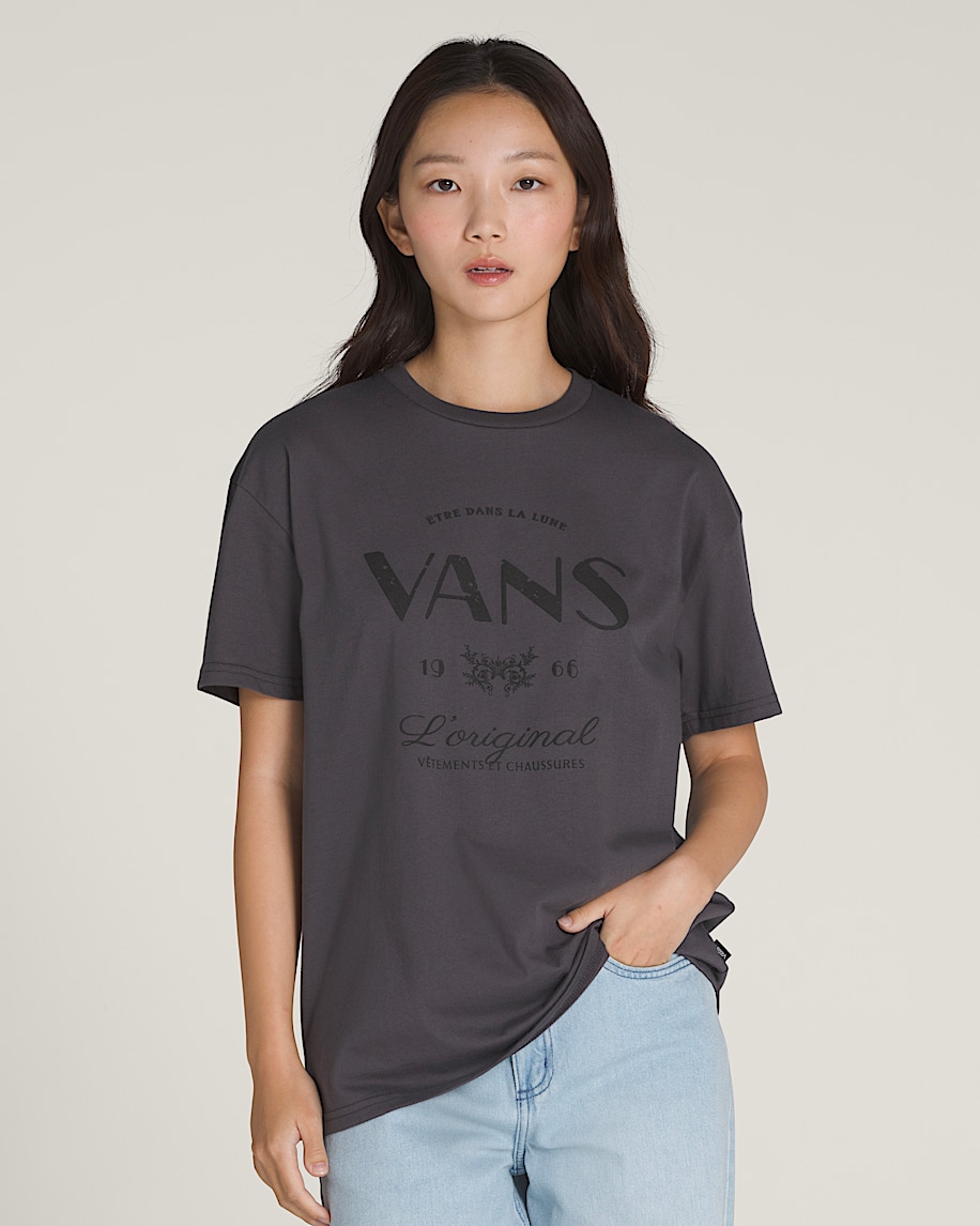 French Lost Thoughts T-Shirt in Asphalt Grey | Vans