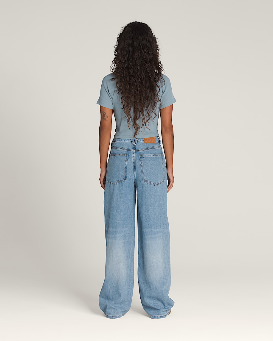 Sirelle 5 Pocket Puddle Pants in Stonewash Blue | Vans